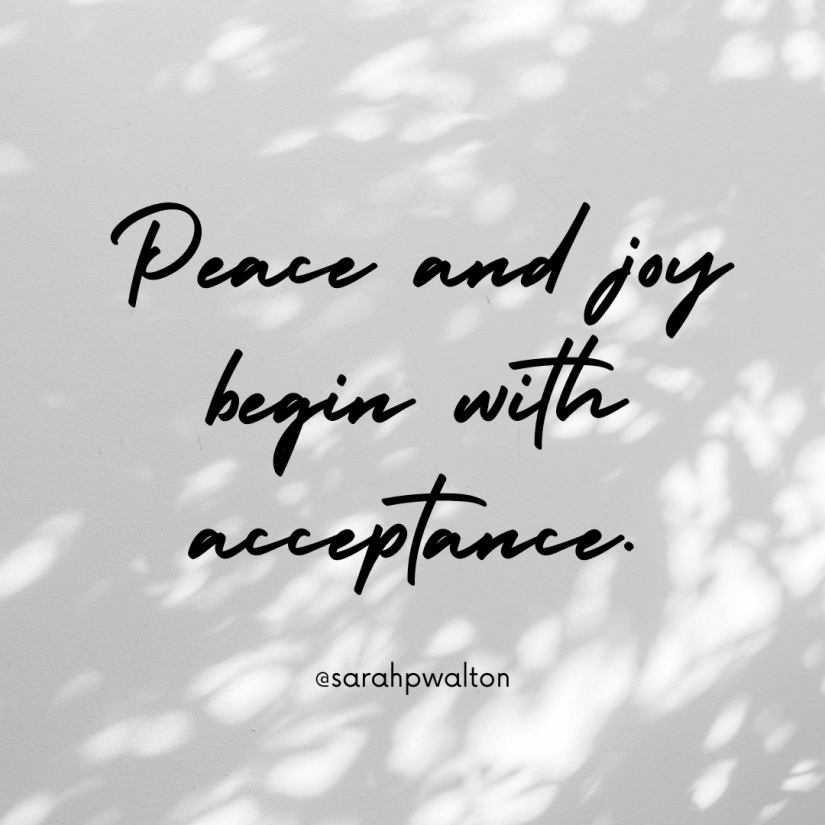 Peace in Acceptance – Set Apart
